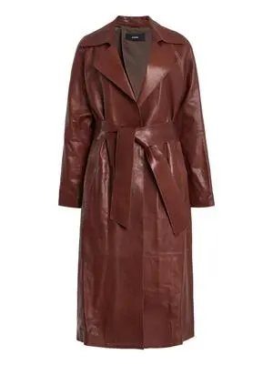 ARMA Yava Plonge Vegetal Leather Trench Coat - Brown