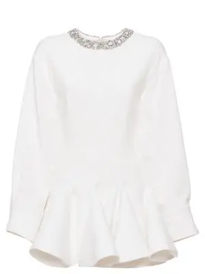 DES_PHEMMES Embellished Mini Dress - Off-white