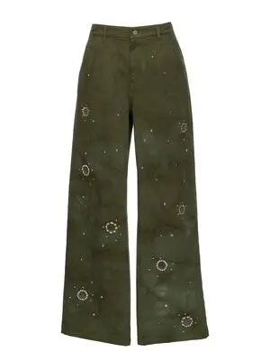 DES_PHEMMES Embellished Wide-Leg Pants