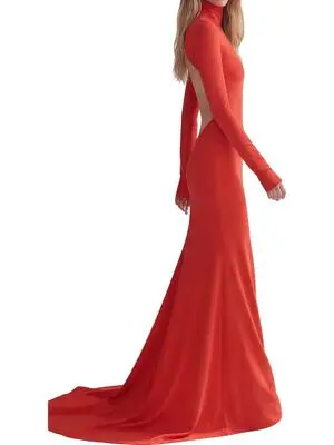 Alexis Ionia Open-back Gown - Red