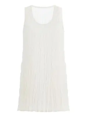 TOTEME Crinkled Knit Tank - White