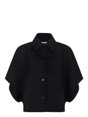 Max Mara Buttoned Collared Jacket - Blue