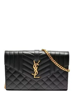 Saint Laurent Envelope Shoulder Bag - Black