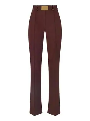 Elisabetta Franchi Buckle-detail Trousers - Brown