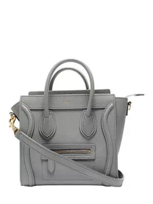 Celine 2015s Luggage Leather Handbag - Grey