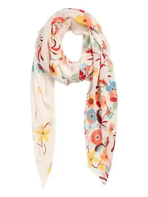 Echo Falling Flowers Wrap - White Multi