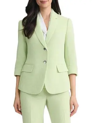KASPER Notched-lapel Two-button Blazer - Celery