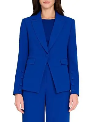 TAHARI ASL Single-button Blazer - Cobalt