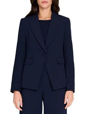 TAHARI ASL Single-button Blazer - Deep Navy