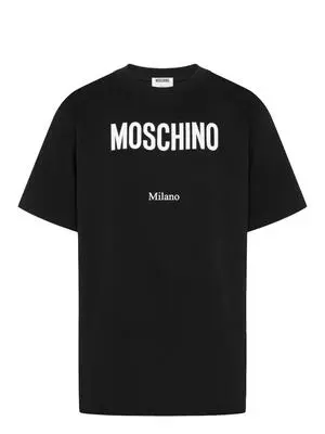 Moschino Logo Printed T-shirt - Black