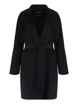 Max Mara Notched-lapel Coat - Black