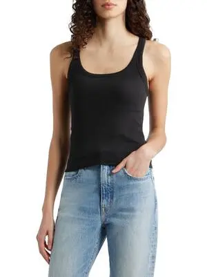 Rag & Bone The Essential Rib Tank - Black