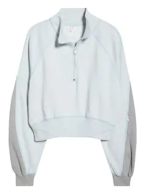Free People Half Zip Pullover - Arctic Snow