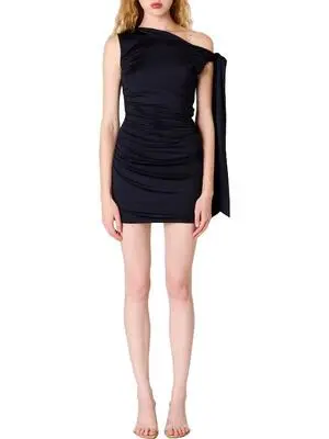 NIA Brisa One-shoulder Mini Dress - Midnight