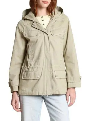 Avec Les Filles Cotton Hooded Field Jacket - Rattan Washed