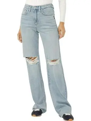 SILVER JEANS CO. Ripped Trouser Jeans - Corfu