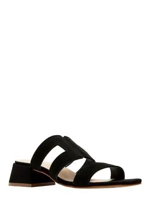 La Canadienne Fifi City Dry Waterproof Slide Sandal - Black Suede