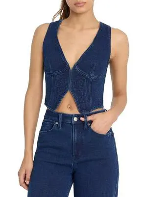 Good American Jeanius French Terry Vest - Indigo377