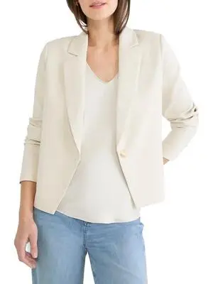 NIC+ZOE Stretch One-button Blazer - Coconut