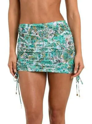 SUNSHINE 79 Printed Cover-up Miniskirt - Blue/green Multi