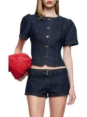 Lioness Femme Denim Top - Dark Denim