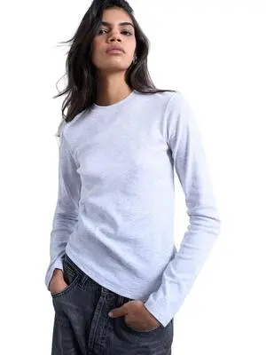 Topshop Everyday Long-sleeve T-shirt - Grey