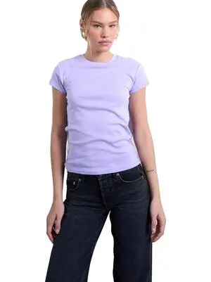 Topshop Cotton Blend T-shirt - Lilac