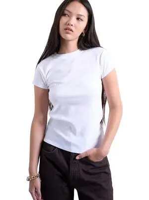 Topshop Cotton Blend T-shirt - White