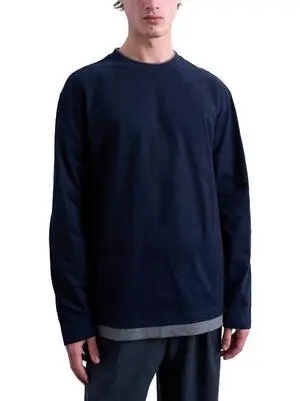 Topman Layered Long Sleeve T-shirt - Navy