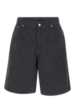 Casablanca Bermuda Shorts With Floral Design - Black