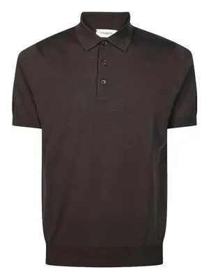 PAOLO PECORA Cotton Polo Shirt - Brown