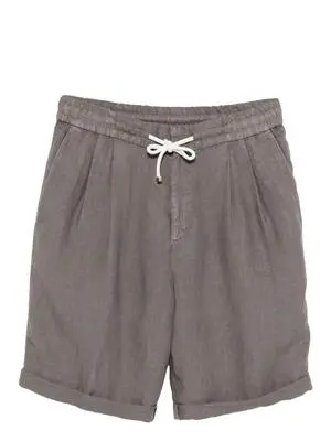 Brunello Cucinelli Linen Bermuda Shorts - Brown