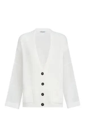 Brunello Cucinelli Cotton Cardigan - White