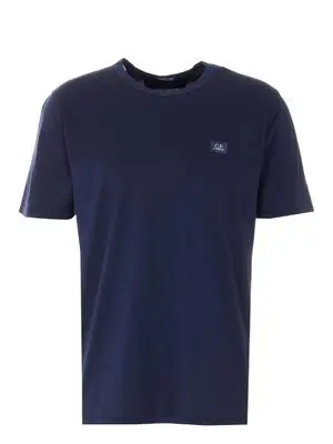 C.P. COMPANY Logo Cotton T-shirt - Blue
