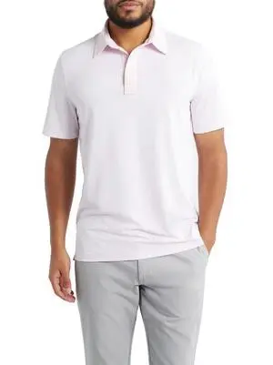 G/fore Feeder Stripe Performance Polo - Blush