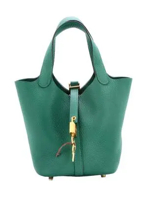 HERMES Picotin Lock Bag Clemence Pm - Vert Vertigo