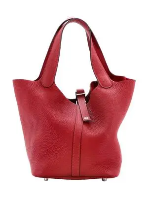 HERMES Picotin Lock Bag Clemence Mm - Rouge Grenat
