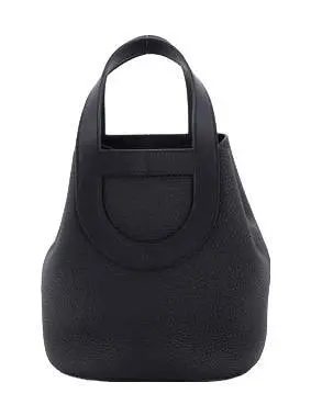 Hermès In-the-loop Bag Clemence With Swift 18 - Black