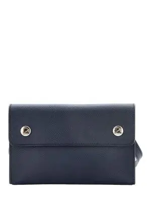 HERMES Double Snap Pochette Crossbody Epsom - Bleu Indigo