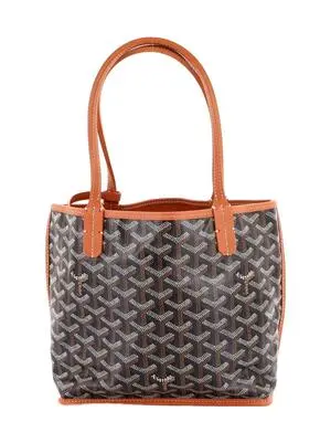 GOYARD Anjou Reversible Tote Coated Canvas Mini - Black