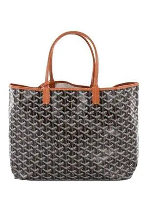 Goyard Saint Louis Tote Coated Canvas PM Black