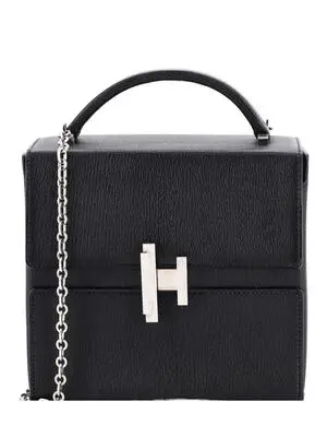 HERMES Cinhetic Top Handle Bag Verso Chevre Mysore - Noir