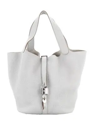 HERMES Picotin Lock Bag Clemence Gm - Gris Perle