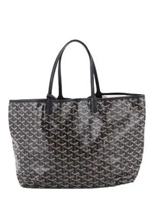 Goyard Saint Louis Tote Coated Canvas Pm By - Black