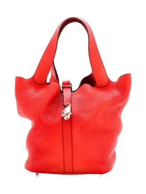 HERMES Picotin Lock Bag Clemence Gm - Rouge Tomate
