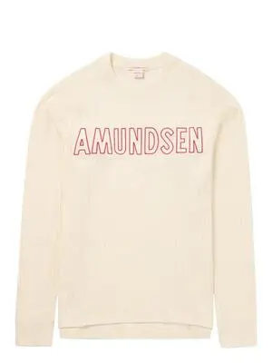 AMUNDSEN Hero's Hide Crew Neck - Natural/logo