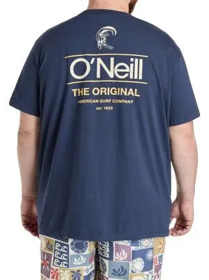 O'Neill Big & Tall Parallel Lines Graphic Tee - Navy