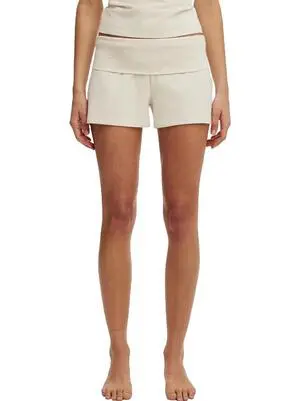 Cotton:on Dreamy Soft Roll Waist Short - Butterscotch Marle