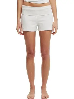 Cotton:on Dreamy Soft Roll Waist Short - Light Grey Marle