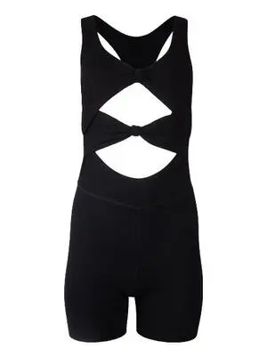 LEZAT Organic Cotton Cut Out Romper - Black